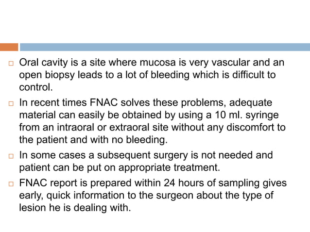 FINE NEEDLE ASPIRATION CYTOLOGY / FNAC | PPTX