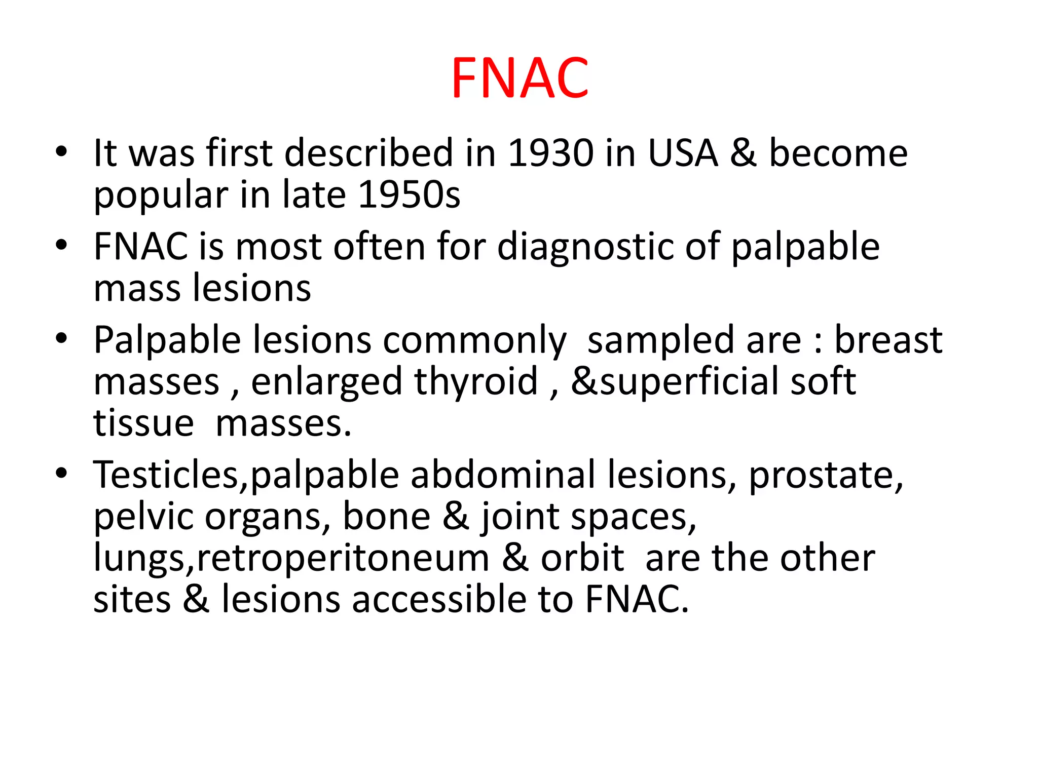 FNAC FINE NEEDLE ASPIRATION CYTOLOGY | PPTX