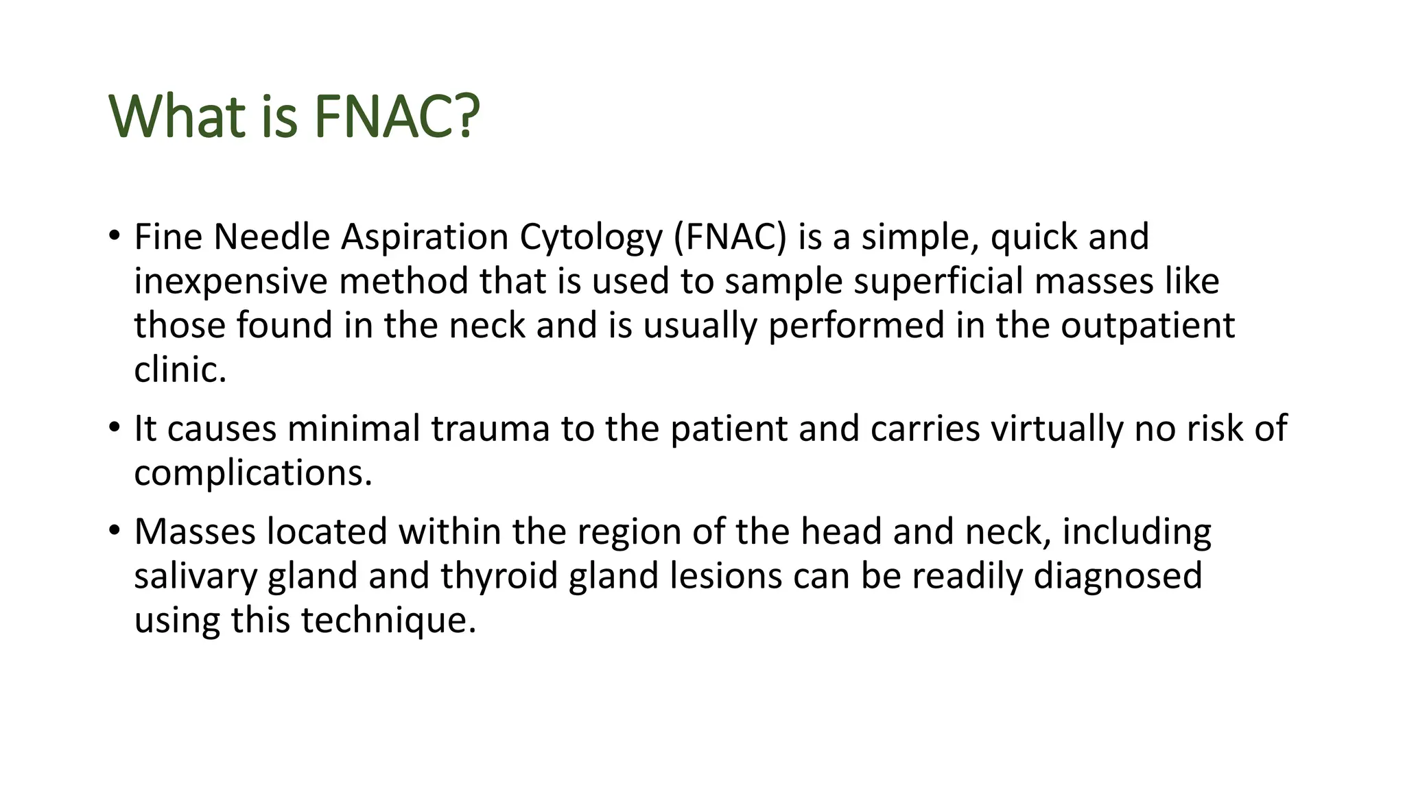 Fine needle aspiration cytology procedure | PPTX