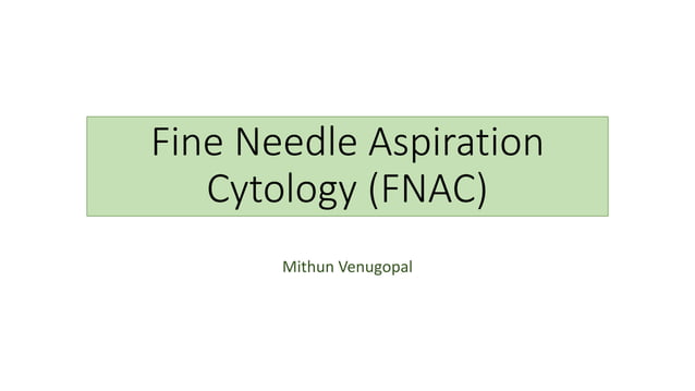 Fine needle aspiration cytology procedure | PPTX | Thyroid Disorders ...