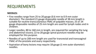 Fine needle aspiration cytology procedure | PPTX