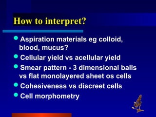 Fine needle aspiration cytology biopsy ppt | PPT