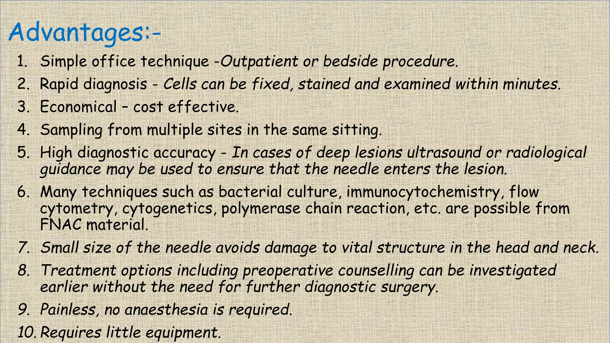 Fine Needle Aspiration Cytology (FNAC) | PPTX