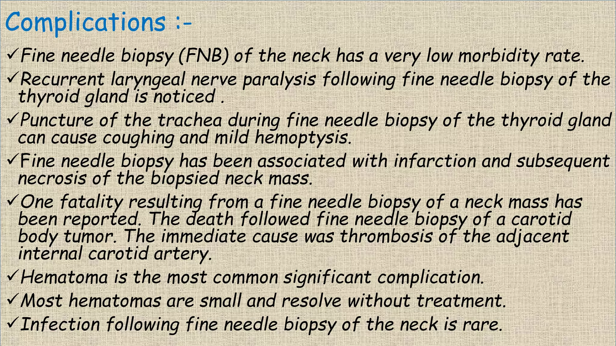 Fine Needle Aspiration Cytology (FNAC) | PPTX