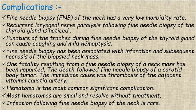 Fine Needle Aspiration Cytology (FNAC) | PPTX | Dental Health ...