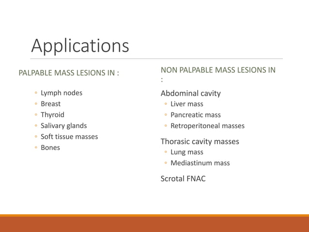 Fnac techniques | PPTX | Lung and Respiratory Health | Diseases and ...