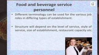 FOOD AND BEVERAGE MODULE 2 COLLEGE OF TOURISM MANAGEMENT | PPTX