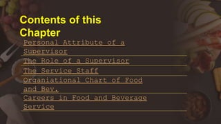 FOOD AND BEVERAGE MODULE 2 COLLEGE OF TOURISM MANAGEMENT | PPTX