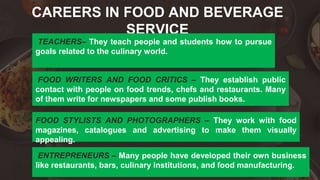FOOD AND BEVERAGE MODULE 2 COLLEGE OF TOURISM MANAGEMENT | PPTX