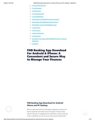 FNB Banking App Download For Android iPhone and PC Desktop - Medihertz.pdf