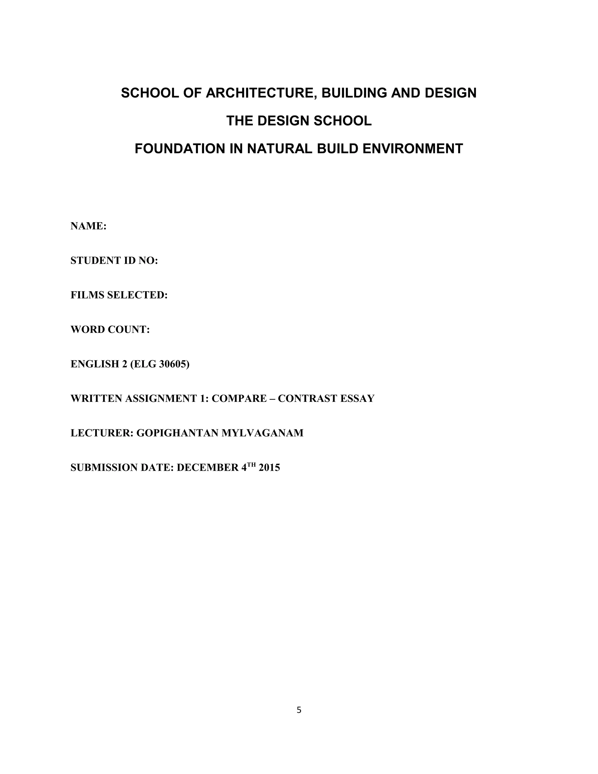 english 2 project 1 brief | DOC