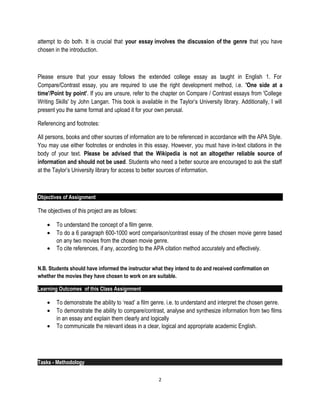 english 2 project 1 brief | DOC