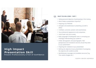 High Impact Presentation Skill | PPT