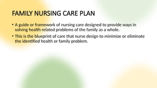 family nursing care plan in the community | PPTX