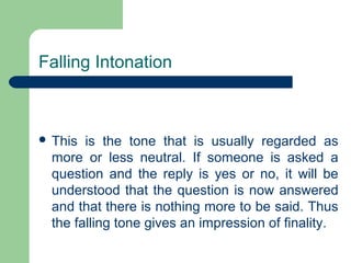 Functions of Intonation | PPT