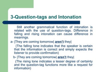 Functions of Intonation | PPT