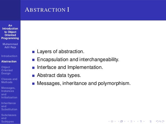 An Introduction To Object Oriented Programming