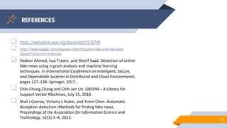 Fake News Detection Using Machine learning algorithm | PPTX
