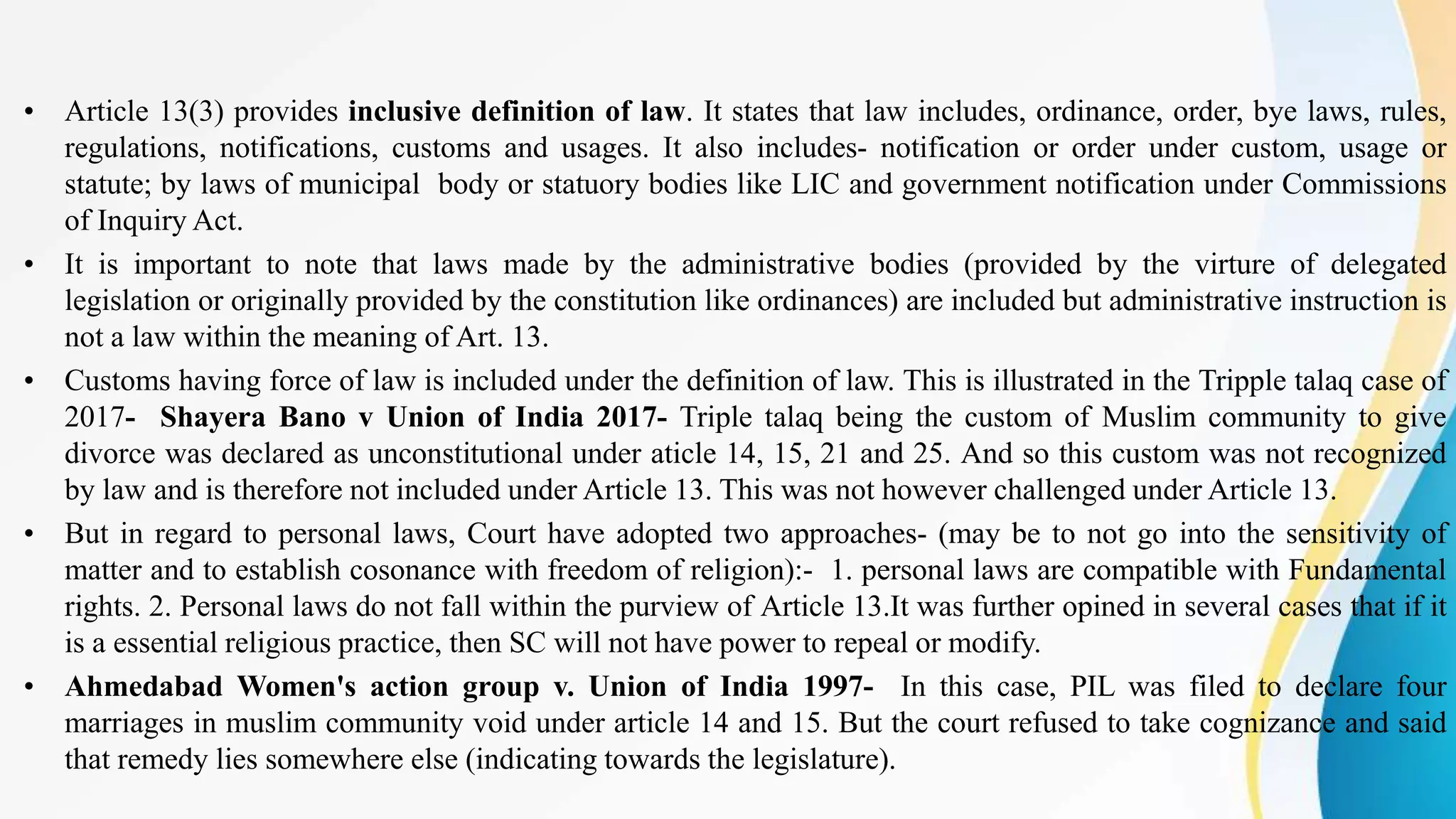 Article 13: Fundamental Rights | PPTX