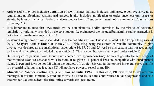 Article 13: Fundamental Rights | PPTX | Marriage and Civil Unions ...