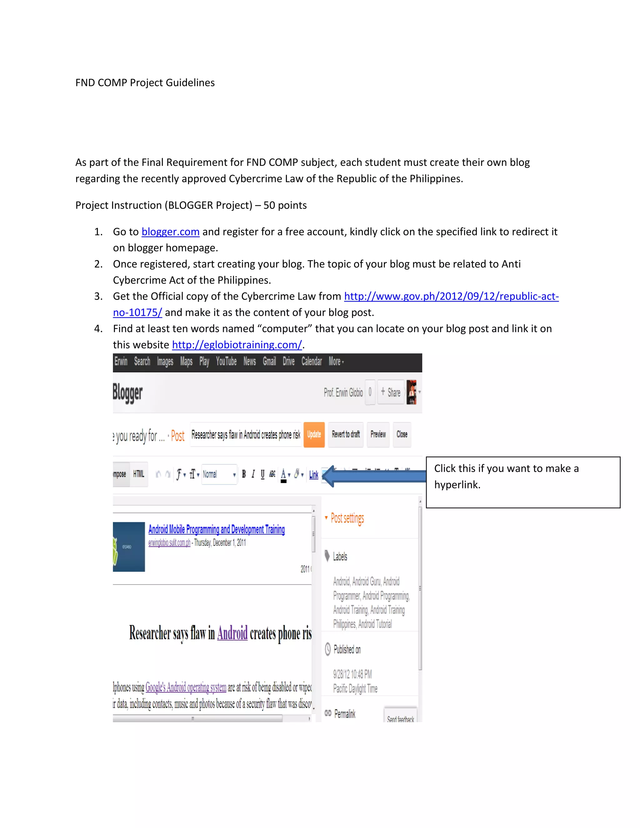 FND COMP Project Guidelines | PDF | Web Design and HTML | Internet