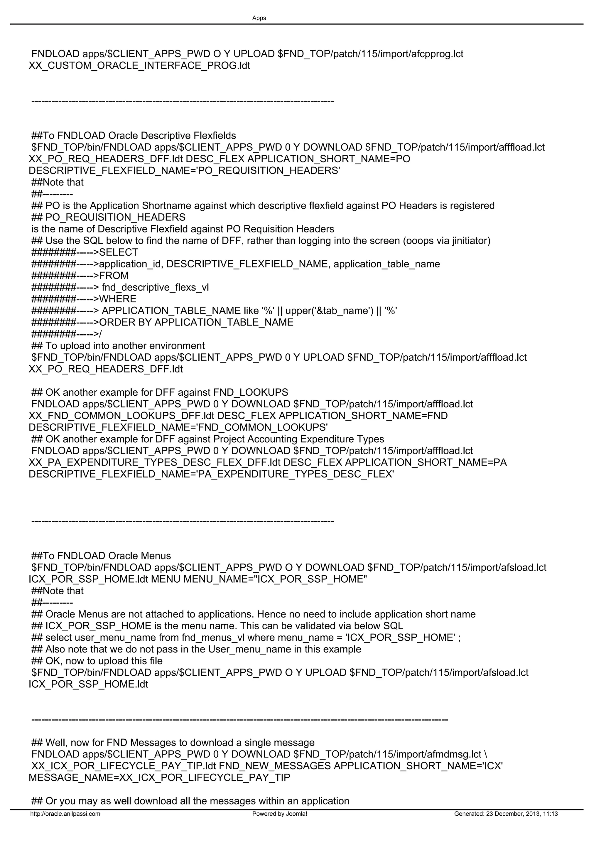 Fndload Commands Pdf