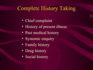 History taking in Medicine | PPT