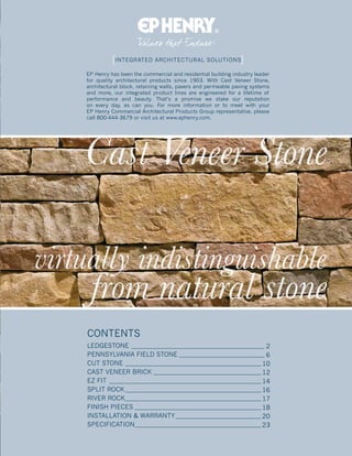 Cast Veneer Stone Catalog | PDF