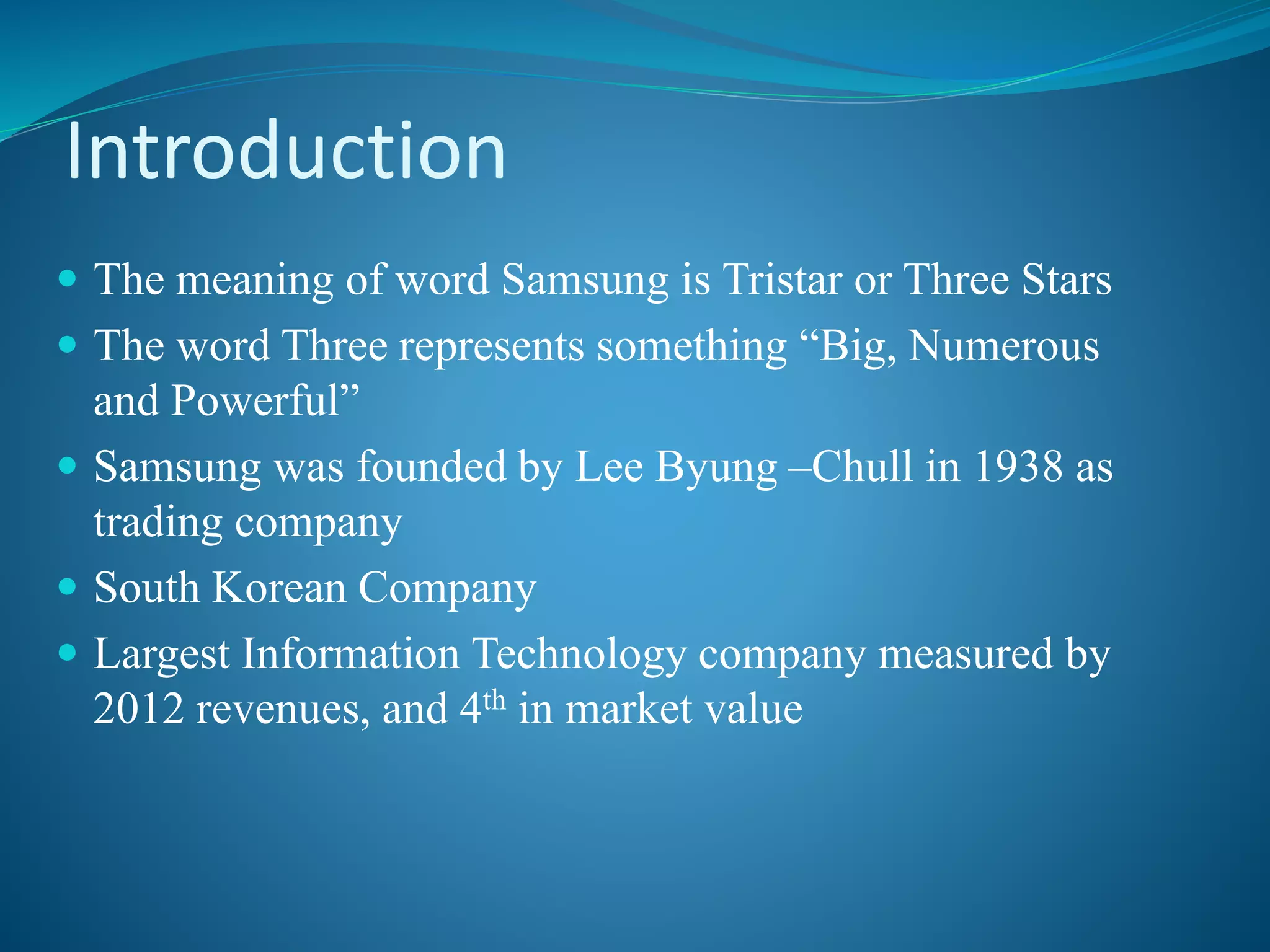 Samsung Company Presentation | PPTX