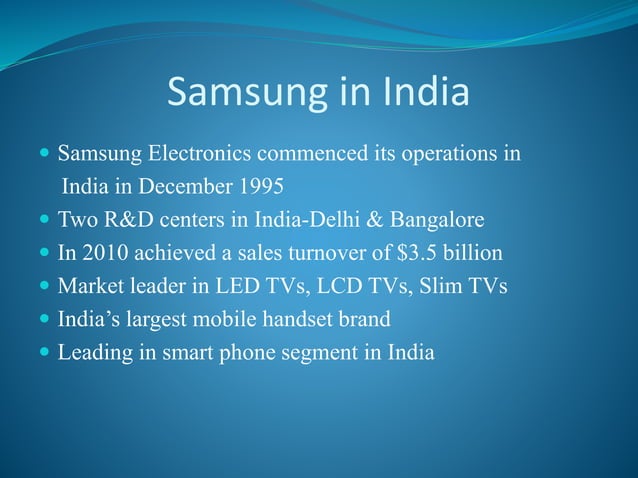 Samsung Company Presentation | PPTX | Smartphones | Consumer Electronics