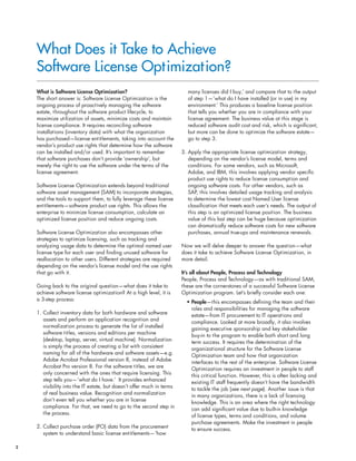 What Does it Take to Achieve Software License Optimization? | PDF