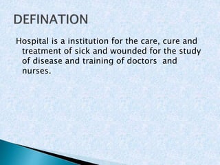 Functions of hospital | PPTX