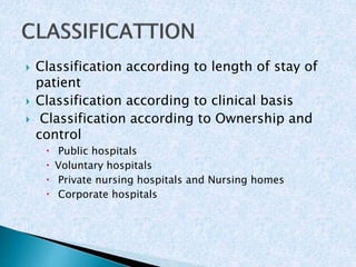 Functions of hospital | PPTX