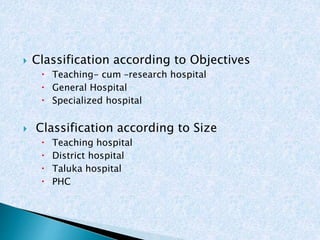 Functions of hospital | PPTX