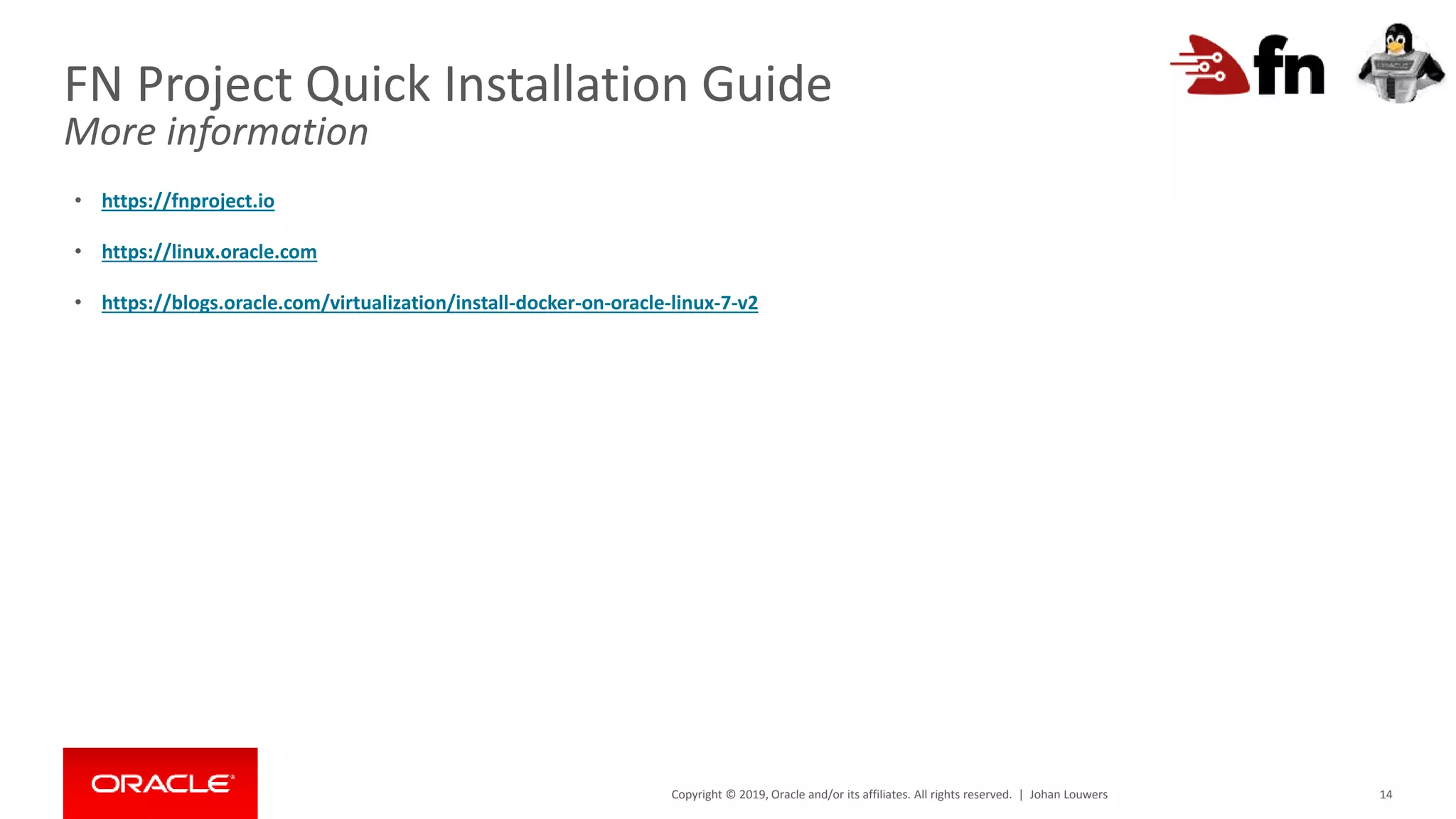 Fn project quick installation guide | PPT