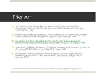 FNR : Arbitrary length small domain block cipher proposal | PDF