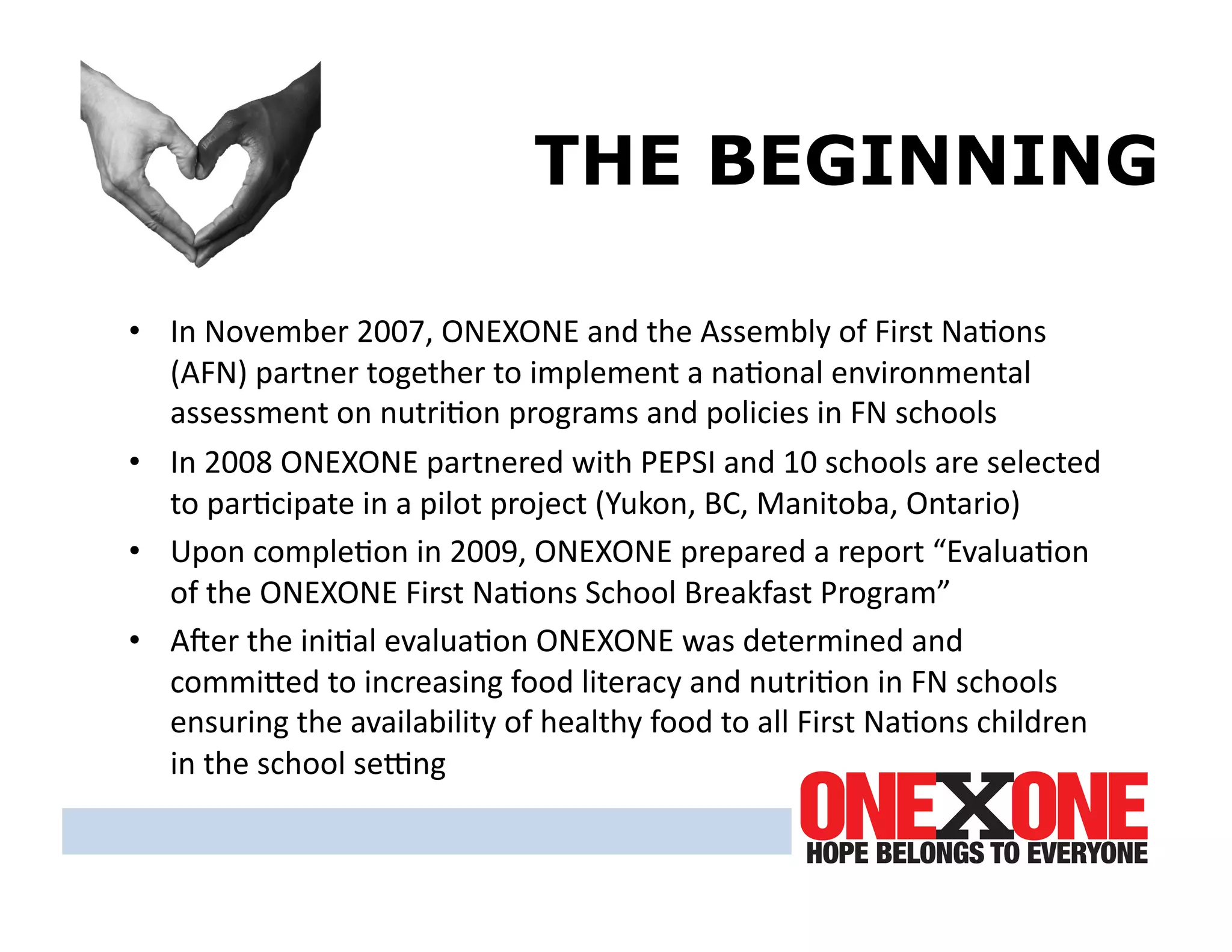 ONEXONE First Nations School Breakfast Program Presentation | PDF