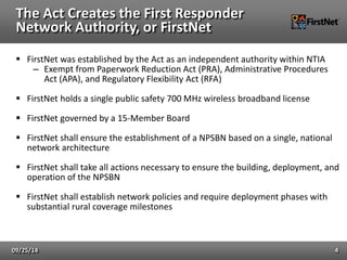 FirstNet Statutory Overview | PPT
