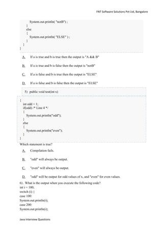 Fnt software solutions placement paper | PDF