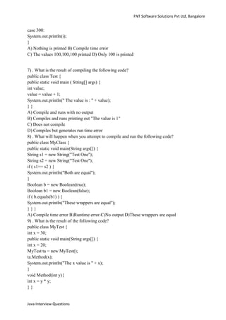 Fnt software solutions placement paper | PDF