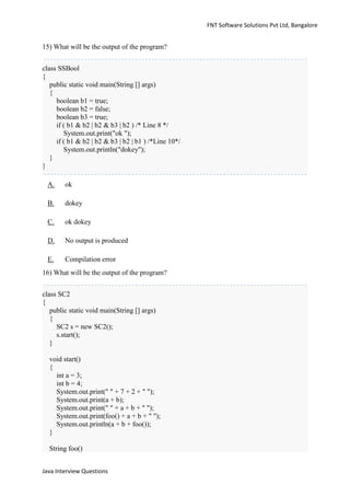 Fnt software solutions placement paper | PDF
