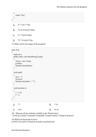 Fnt software solutions placement paper | PDF