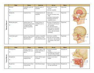 Muscle chart | PDF