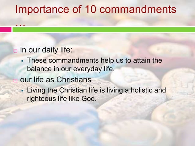 Importance of 10 Commandments | PPTX