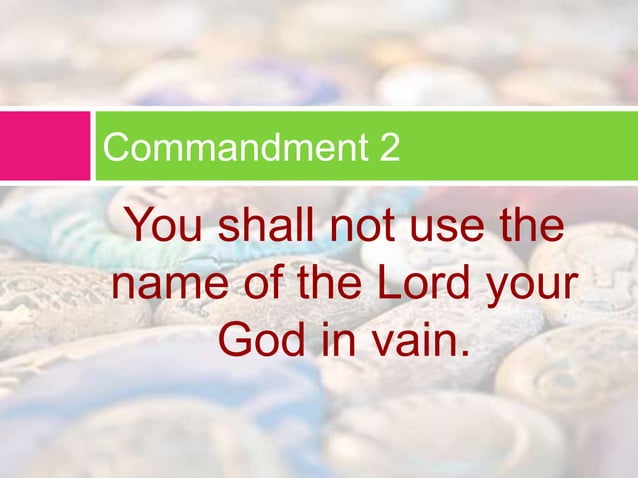 Importance of 10 Commandments | PPTX