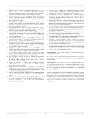 effect of different processing methods on millet polyphenolss | PDF