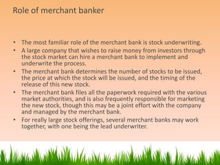 process of floating of ipo and role of merchant banker | PPTX