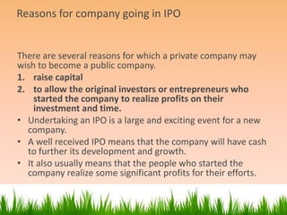 process of floating of ipo and role of merchant banker | PPTX