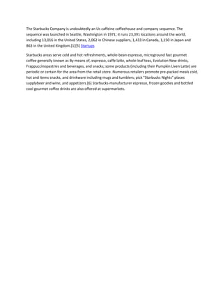 Starbucks | PDF