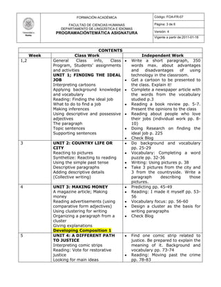 English 3: Reading & Writing | DOCX | Homework and Study | Education